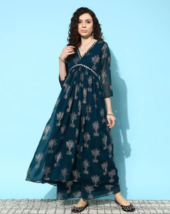 JKanji Women Kurta Palazzo Set - Buy JKanji Women Kurta Palazzo Set ...