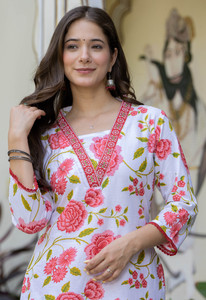 KJFAB Women Kurti Pant Set - Buy KJFAB Women Kurti Pant Set Online at ...