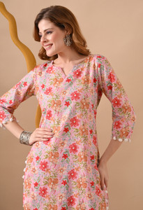 KJFAB Women Kurti Pant Set - Buy KJFAB Women Kurti Pant Set Online at ...