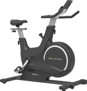 Let's Play Premium Indoor Upright Gym Cycle with Pulse Sensor and ...