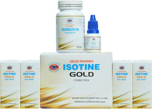 ISOTINE GOLD Gold Kit Eye Drops & ISO Neuron Capsule (10ml x 4 drops 60 ...