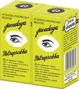 Jiwadaya Netraprabha Ayurvedic Herbal Eye Drops for Dry Eye- (Pack of ...