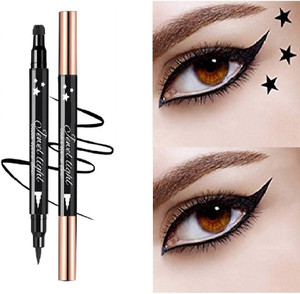 WECHARMERZ 2NI1 Super Black Eyeliner & Eye Wing Stamp Never Smudge And ...