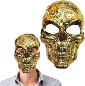 PopTheParty Masquerade Party Skull Mask Golden Skeleton Horror Skull ...