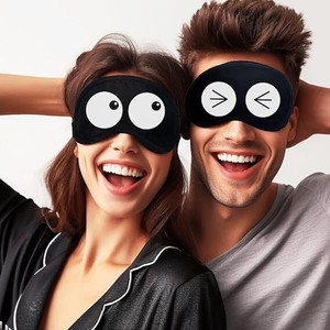 vartin Couple Eye Cartoon Eye Mask for Kids/Adults For Sleeping Yoga ...