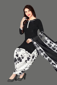 ANIRAV Crepe Printed Kurta & Patiyala Material Price in India - Buy ...