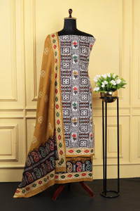 STREE THE WOMAN Cotton Blend Graphic Print Kurta & Patiyala Material ...