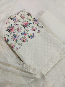 Sublime W Pure Cotton Embroidered Salwar Suit Material Price in India ...