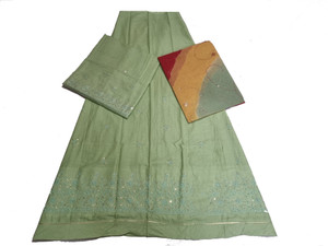 sayanan Cotton Blend Embroidered Suit Fabric Price in India - Buy ...