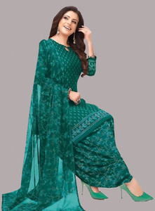 AYKA CLOTHINGS Crepe Floral Print Salwar Suit Material Price in India ...