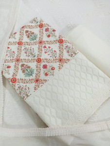 Sublime W Pure Cotton Embroidered Salwar Suit Material Price in India ...