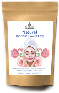 Mokshaum Raw Organic Natural Hibiscus Flower Clay for Skin Brightening ...