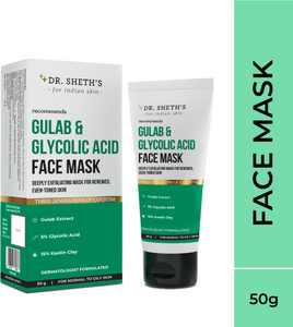 Dr. Sheth's Gulab & Glycolic Acid Face Mask | Deep Exfoliating Face ...