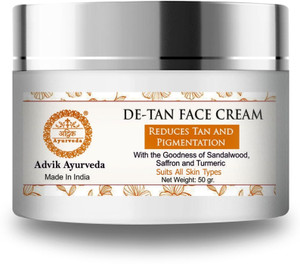 Advik Ayurveda De-tan Face Cream Reduces Tan and Pigmentation Removal ...