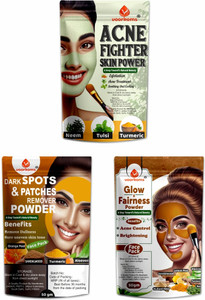 voorkoms Acne Fighter, Dark, Patches & Glow, Fairness Skin Combo Face ...
