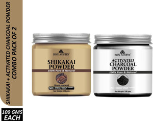 Bon Austin 100% Pure & Natural Shikakai Powder & Activated Charcoal ...