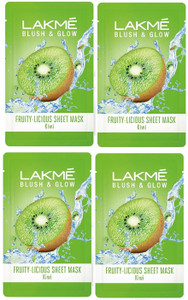 Lakmé Blush & Glow Kiwi Sheet Mask 25ml (Pack of 4)) - Price in India ...