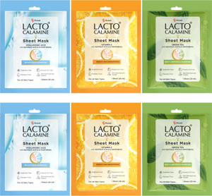 Lacto Calamine Face Sheet Masks | Brightens, Hydrates & Clarifies | 6 ...