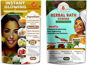 voorkoms Istant, Fairness & Herbal Bath Powder Combo Face Skin Care ...