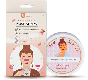 FLM Beauty Strawberry Nose Strips & Hydrogel Under Eye Patches| Deep ...