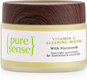 PureSense Vitamin C Sleeping Mask with Niacinamide & Hyaluronic Acid ...