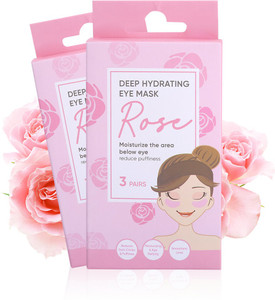 MINISO Under Eye Pads Deep Hydrating Eye Mask, Total 6 Pairs,Rose ...
