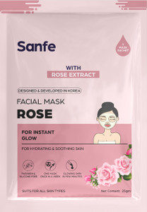 Sanfe Instant Glow Rose Facial Mask 100% fruit extracts, Korean Mask ...