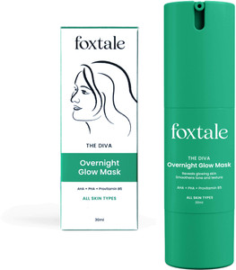 Foxtale The Diva Over Night Glow Mask | AHA, PHA & Provitamin B5 | All ...