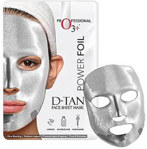 O3+ Power Foil D-Tan Face sheet mask for Brightening & Glowing Skin ...