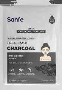 Sanfe Instant Detan Charcoal Facial Mask | For radiant & glowin skin ...