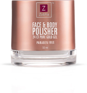 Zobha Face & Body Polisher 24CT Gold Facial Gel, Toxin Removal For ...