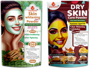 voorkoms Skin Whitening & Dry Skin Cure Powder Combo Face Skin Care ...