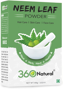 360 Natural Neem Powder for Face Pack, Hair, Dark Circles & Pimples ...