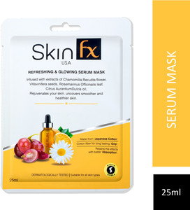 Skin FX Refreshing & Glowing Serum Mask,Rejuvenates you skin, Smoother ...