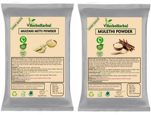 Herboharbal Multani mitti powder & Mulethi powder for Face & Skin 100 ...