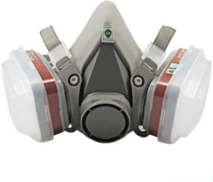 EarthlyProducts Double Filters Gas Mask Full Face Rubber Particulate ...