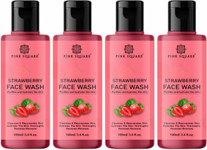 Pink Square Strawberry Natural For Anti-Acne & whitening Skin Pack 4 of ...