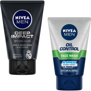NIVEA Deep impact & Oil Control Fw 100ml Set of 2 Face Wash - Price in ...
