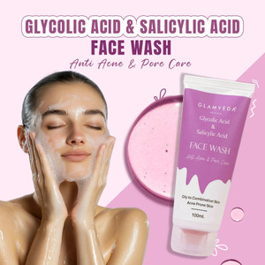 GLAMVEDA Glycolic Acid & Salicylic Acid Anti Acne & Pore Care , SLS ...