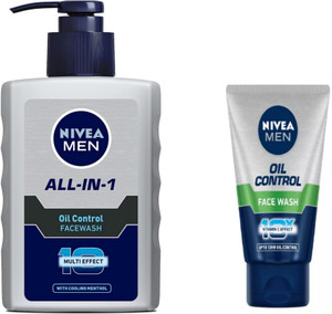 NIVEA All In One Oil Control Pump 150 ML & Oil Control 50 ML Face Wash ...