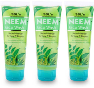 SBL Neem 300 Gm Remove Dirt Anti Acne Face wash Pack Of 3 Face Wash ...