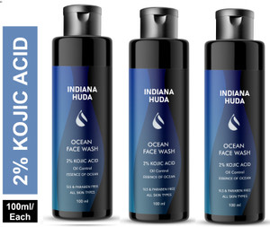 INDIANA HUDA Oil Control Ocean – 2% Kojic Acid, Refreshing, 100 ml x 3 ...