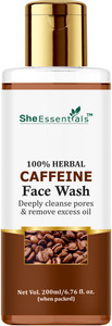 She Essentials Caffeine Coffee FaceWash Enriched with Vitamin C ...