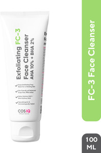 Cos-IQ Exfoliating FC-3 Face Cleanser AHA 10% + BHA 2% Deep Face Wash ...
