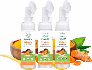 FUVARA Ubtan Foaming for Tan Removal with Brush with Turmeric & Saffron ...