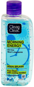 Clean & Clear Morning Energy Aqua Splash, Blue, 100 ml Face Wash ...
