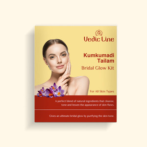 Vedic Line Kumkumadi Tailam Bridal Glow Monodose Facial Kit, Skin Glow ...