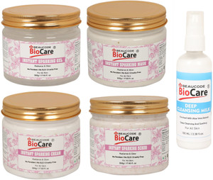 BEAUCODE BioCare Instant Sparking Facial Kit 500 ml Each With Deep ...