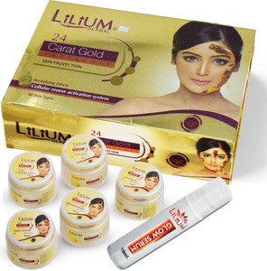 LILIUM Herbal 24Carat Gold Facial Kit220gm With Skin Whitening ...
