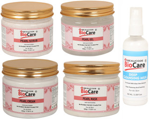 BEAUCODE BioCare Pearl Facial Kit 500 ml Each With Deep Cleansing Milk ...